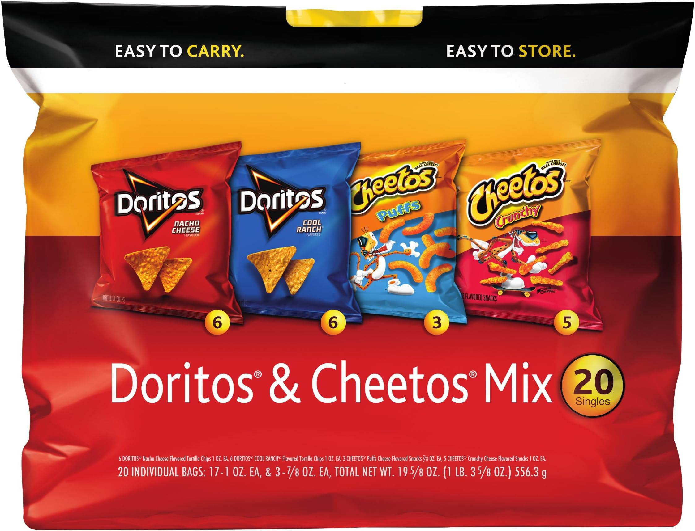 Amazon.com: Frito Lay Snacks Classic Mix Chips Variety Pack, Lay's ...