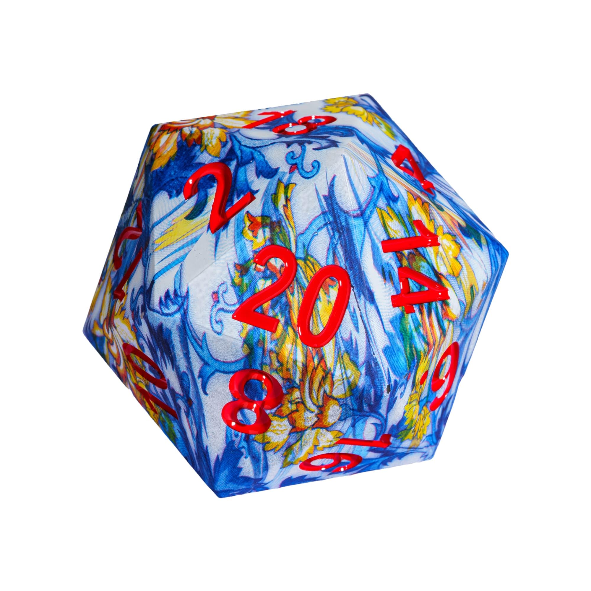 Amazon.com: HDdais Large D20 Dice 55mm with Blue and White Porcelain ...