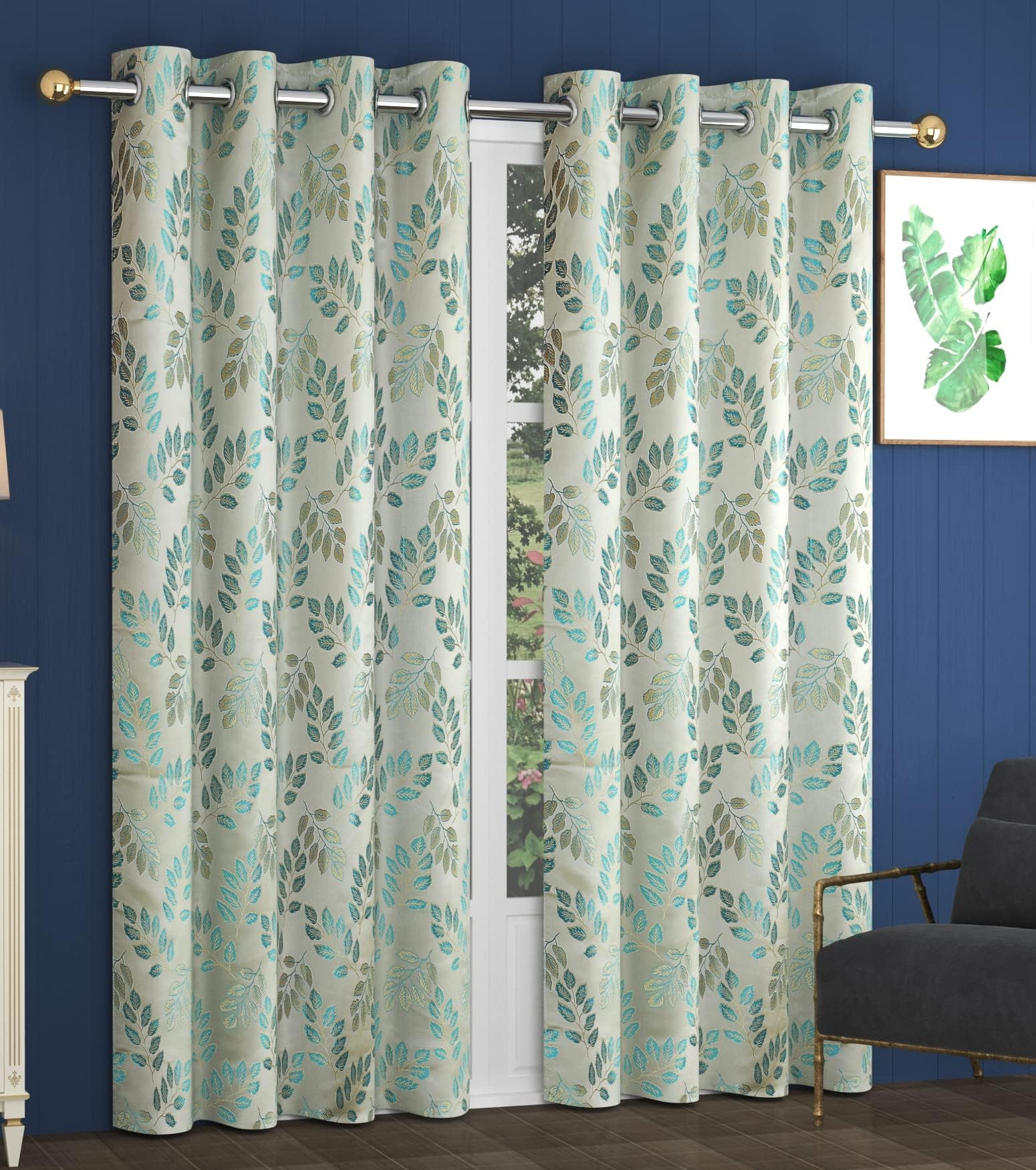 Buy FRESH FROM LOOM Semi Sheer Curtains For Door 7 Feet Long|Door ...
