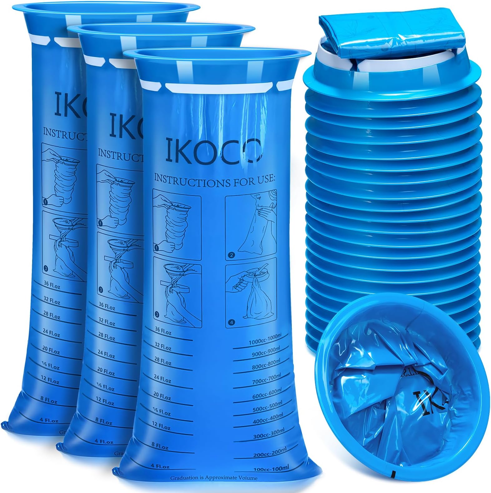 Amazon.com: ATDAWN 24 Pack Emesis Bag, Disposable Vomit Bags, Aircraft ...