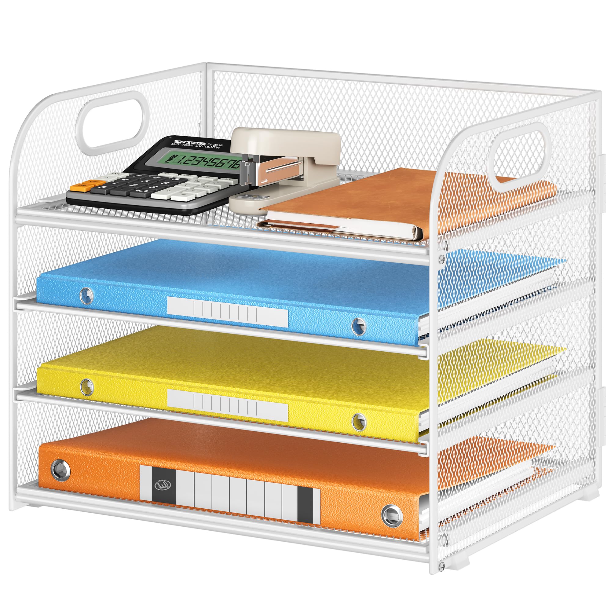 Snapklik.com : Lavatino Paper Organizer For Desk, 4-Tier Desk Organizer ...