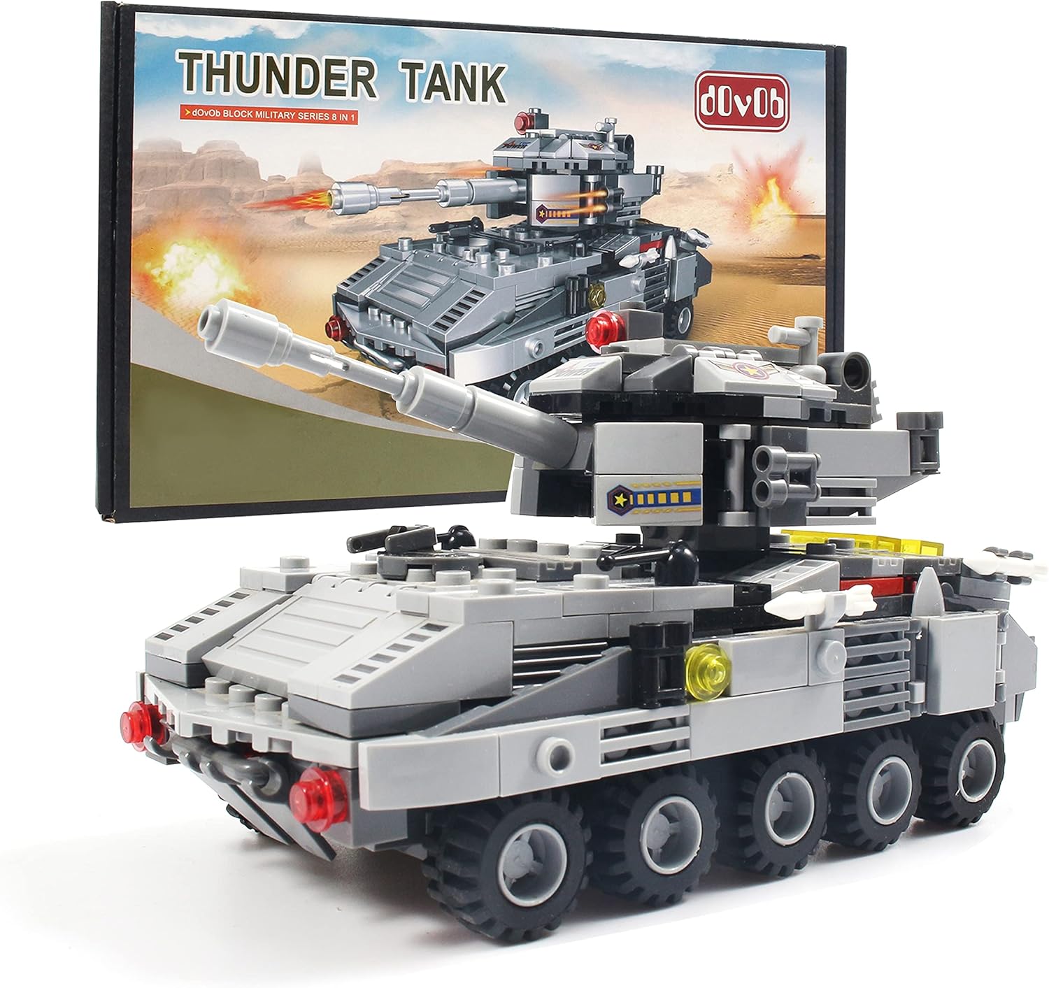 Amazon.com: dOvOb Army Tank Building Blocks Sets with 1 Figure(376 Pcs ...