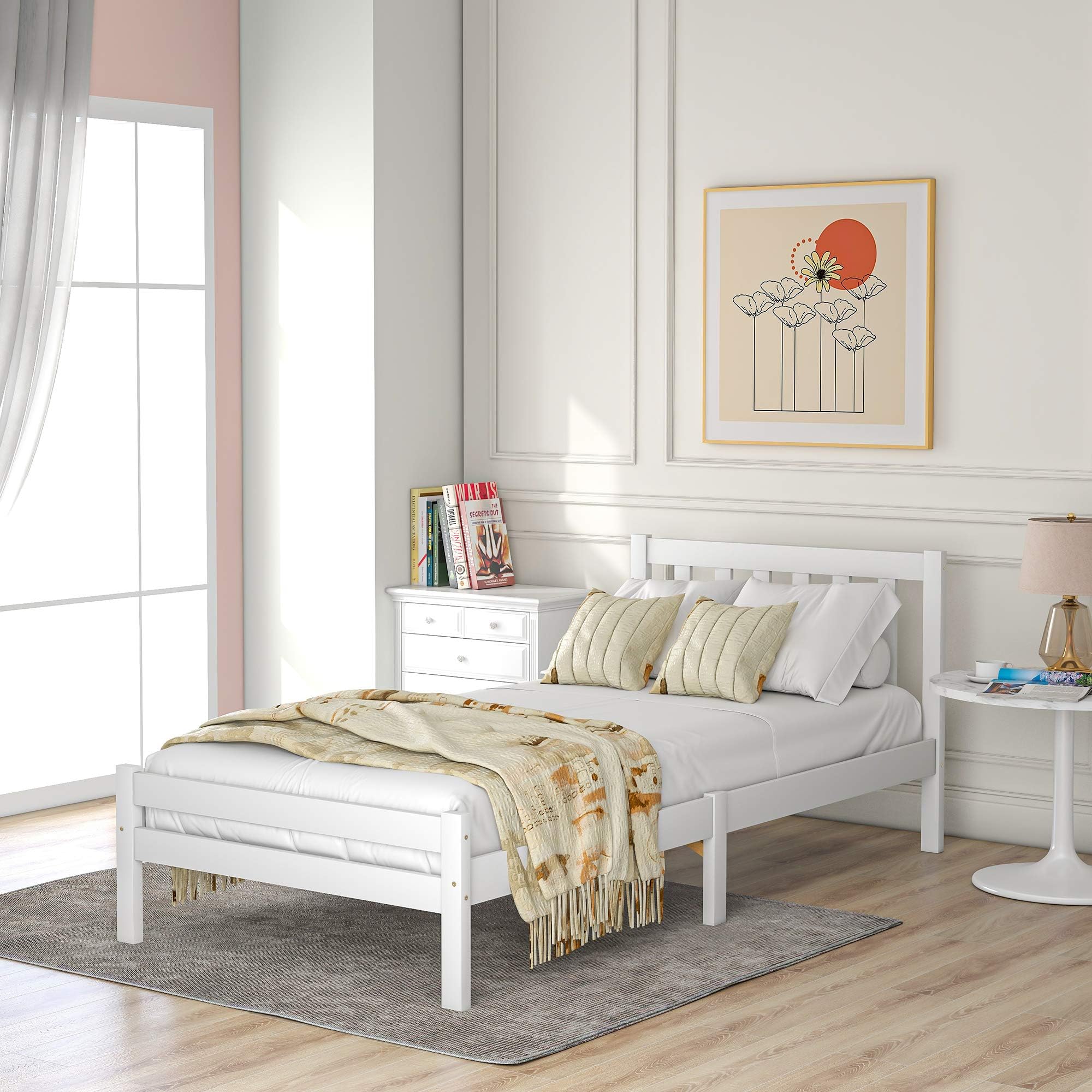 Panana Single Bed Frame, Solid Wood Bed Frame Standard 3ft Single Size ...