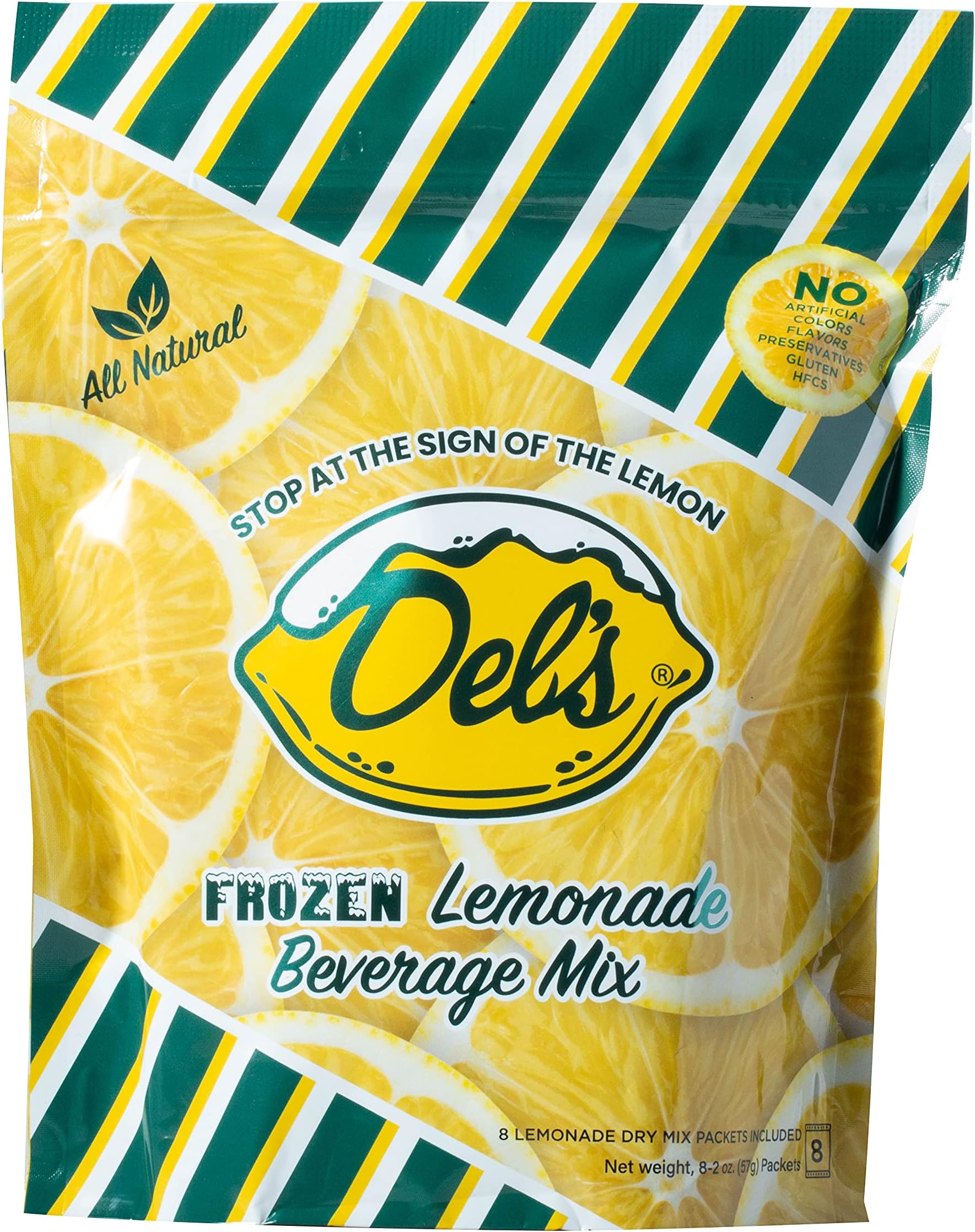 Amazon.com : Del's Lemonade All Natural Frozen Lemonade 8 Packet Pouch ...