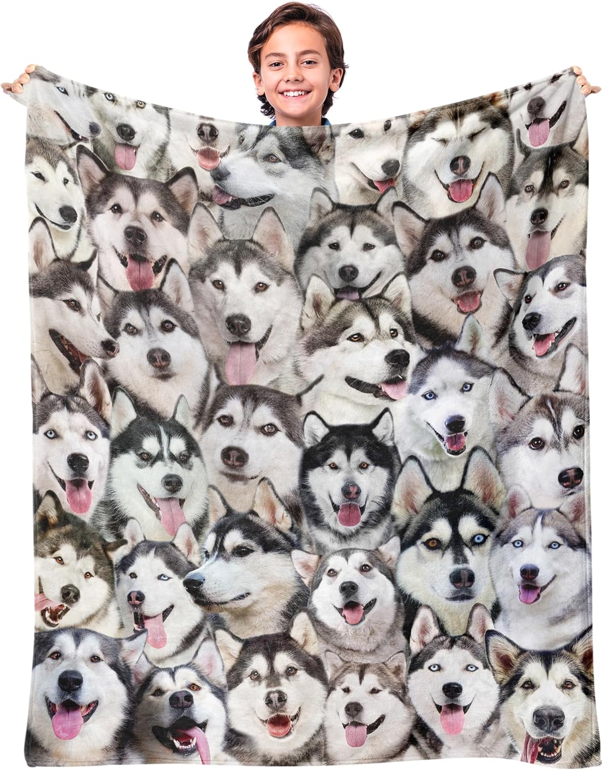 Amazon.com: WIFILLET Husky Dog Throw Blanket,Husky Gifts for Dog Lovers ...