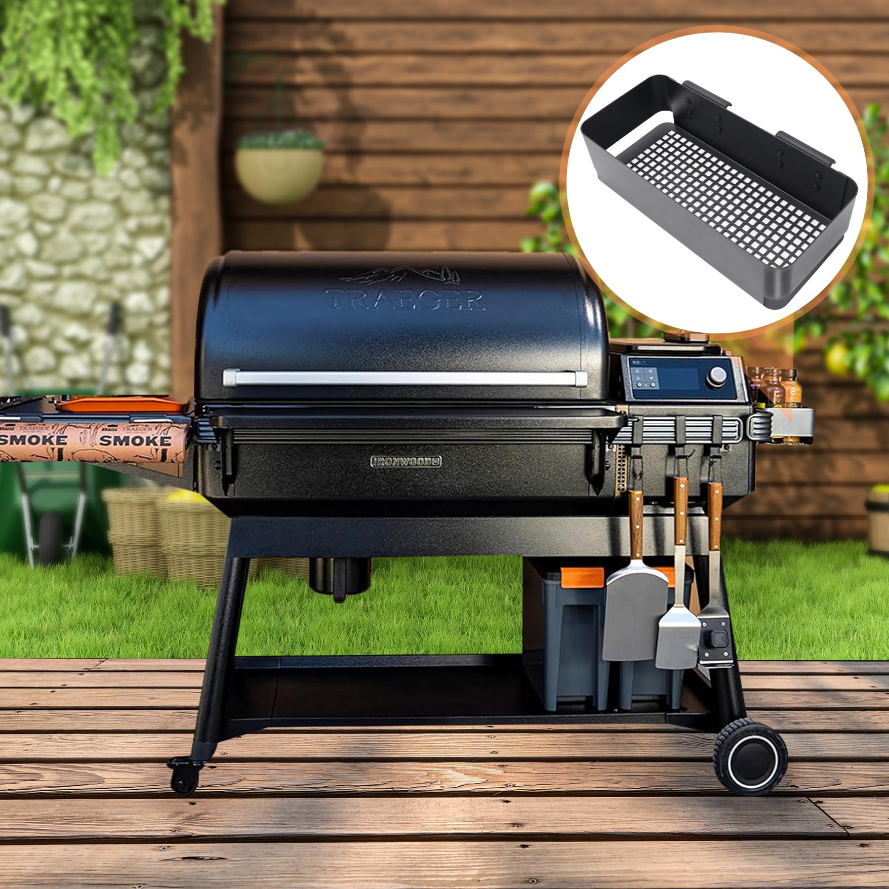 Snapklik.com : Storage Bin And 3 Pcs Hooks For Traeger Grills, P.A.L ...