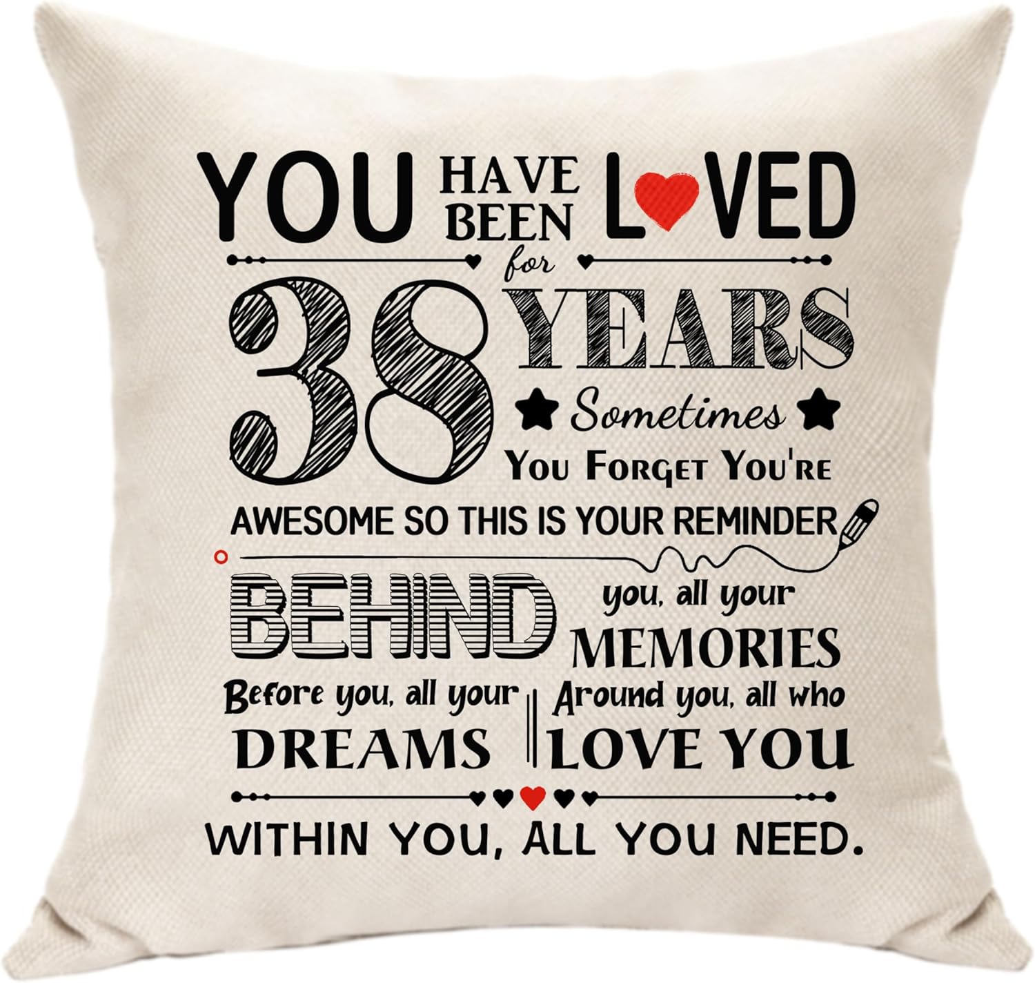 Hasodeo Gifts for 38 Years Old Women Men 38th Birthday Decoration ...