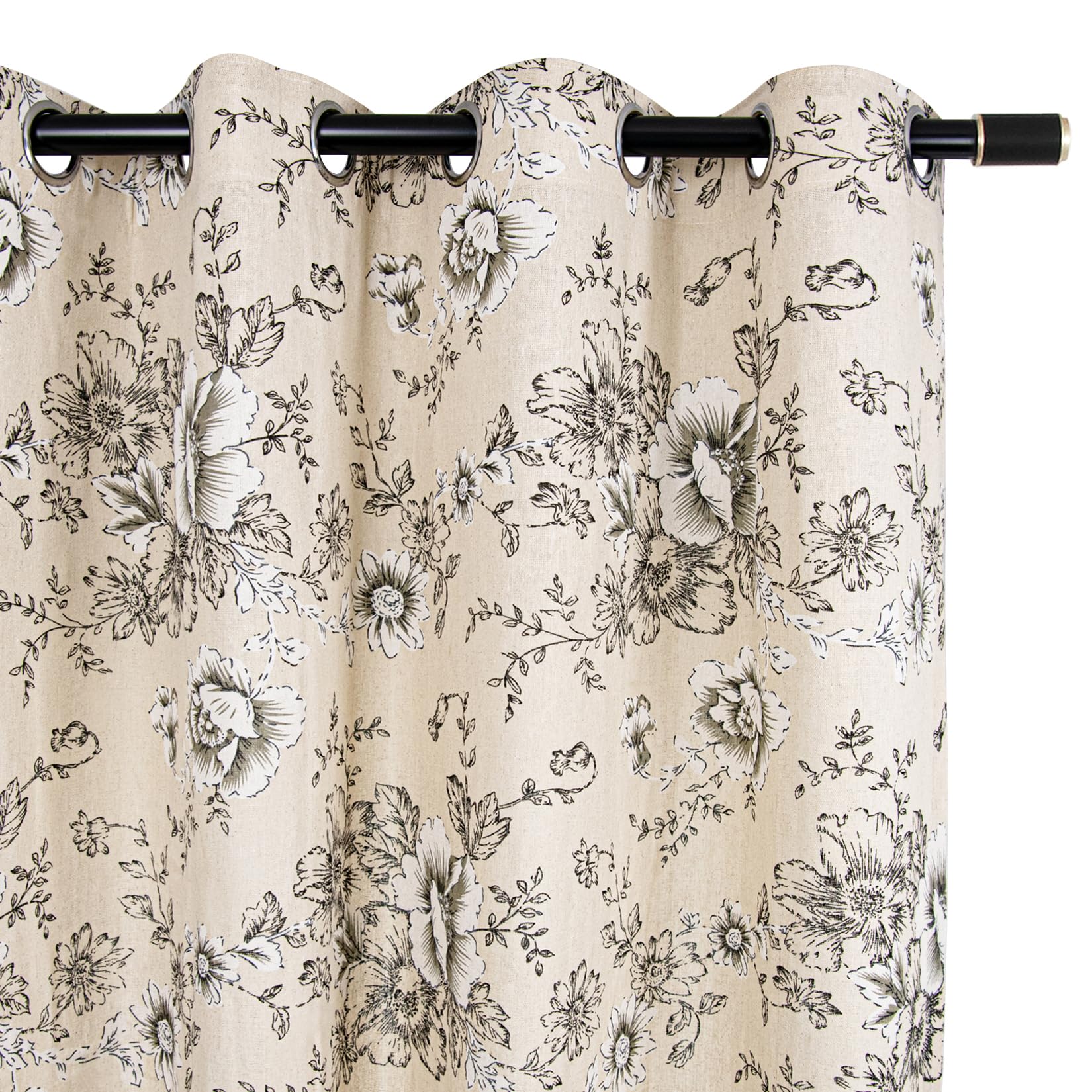 Amazon.com: Linen Farmhouse Curtains for Living Room 84 Inch Length ...