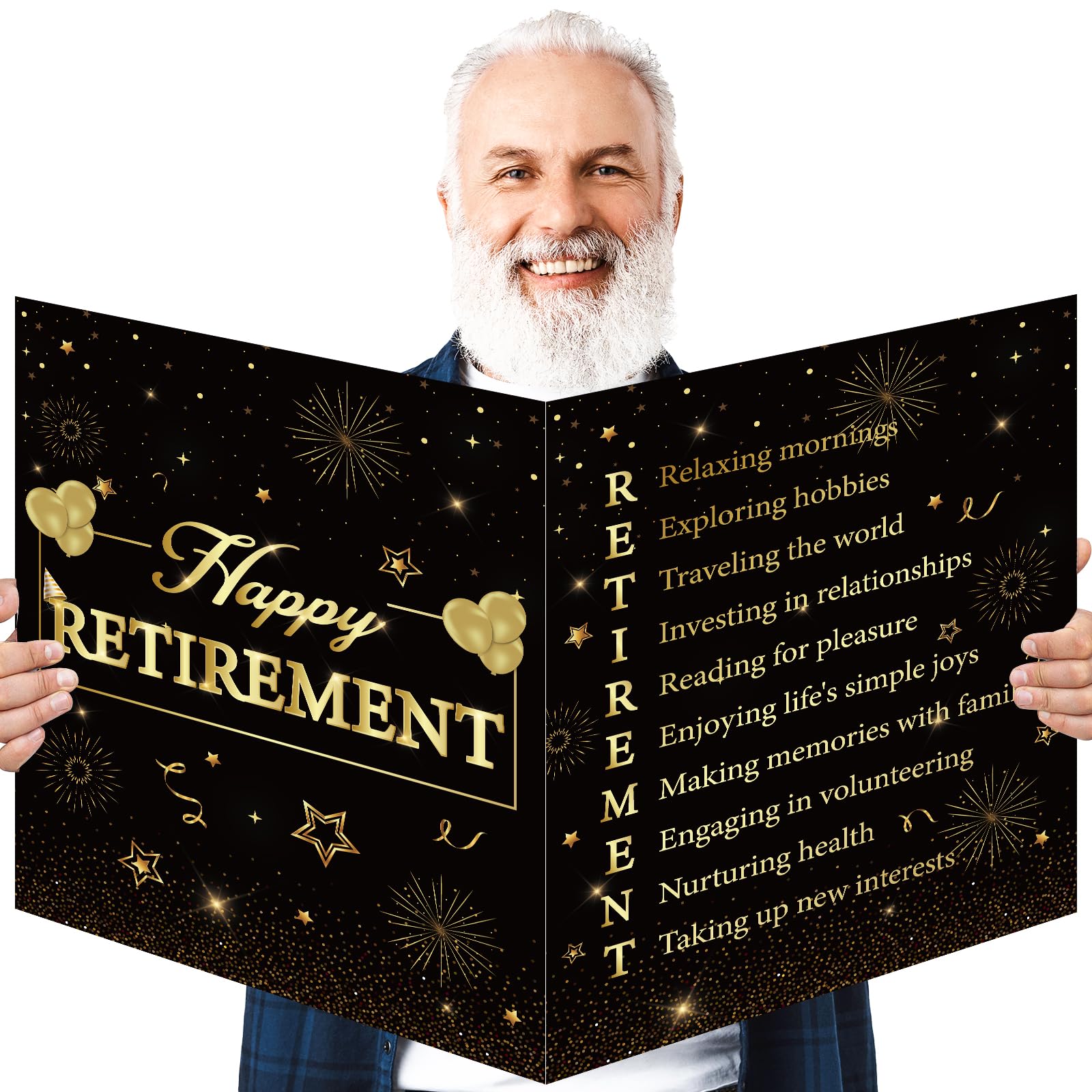 Amazon.com : Large Retirement Greeting Card 14 x 21 inch Jumbo ...