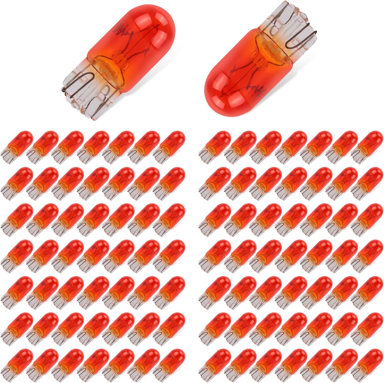 Amazon.com: GKmow 100 PCS Car Brake Light Bulb, T10 12V 5W Halogen ...
