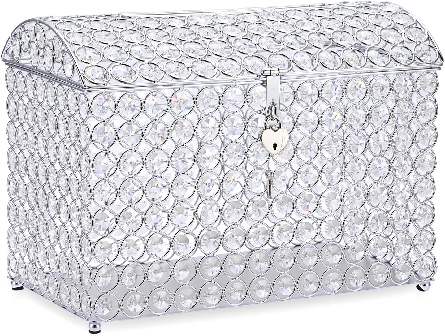 Amazon.com: Crystal Money Card Box Wedding Gift Treasure Chest Style ...