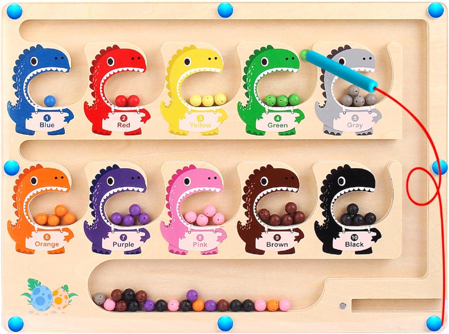 Amazon.com: Furnizone Magnetic Color and Number Maze - Montessori Toys ...