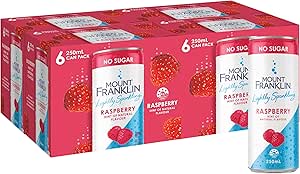Mount Franklin Lightly Sparkling Water Raspberry Multipack Mini Cans 24 x 250mL : Amazon.com.au ...