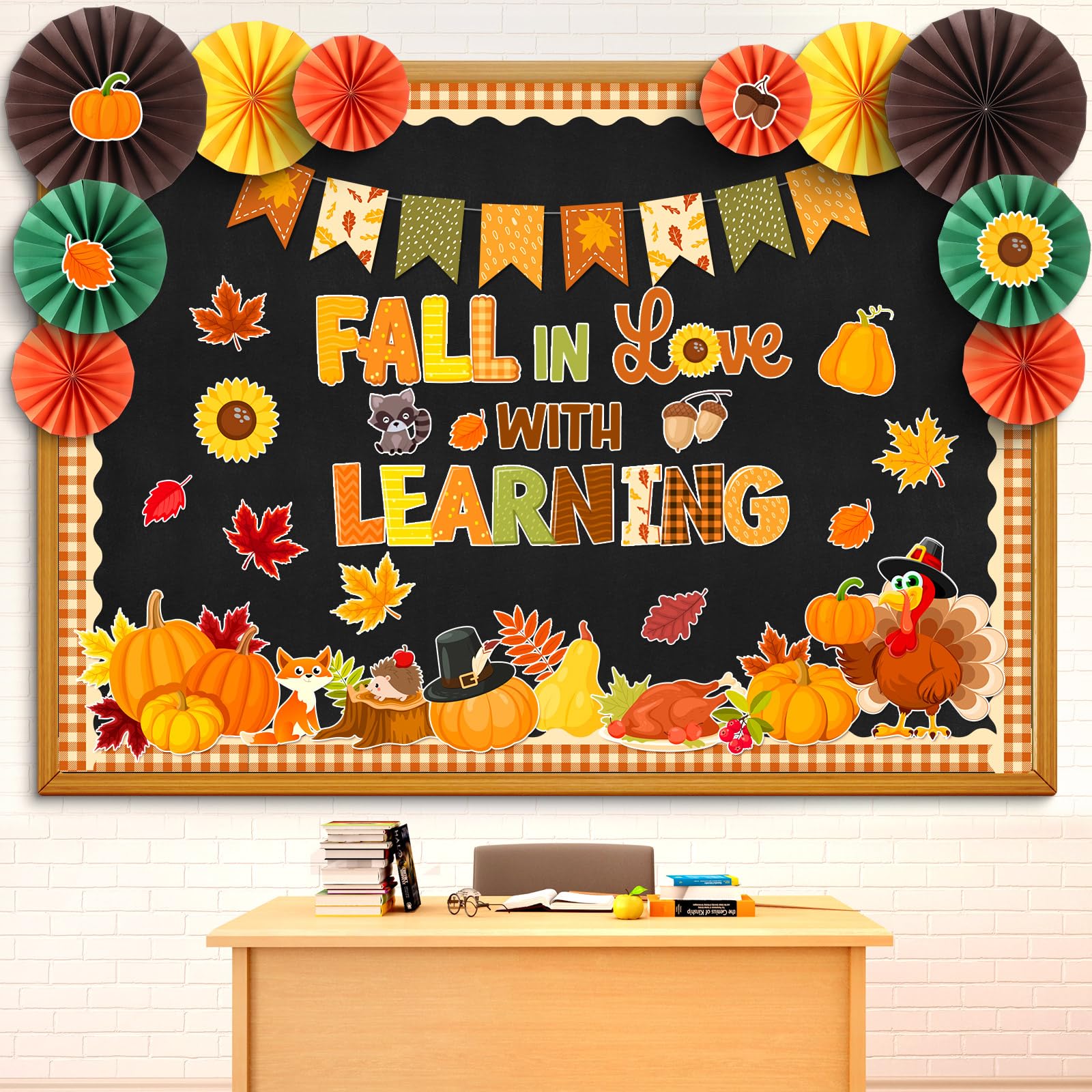 Fall Bulletin Board Decorations Set Fall Reading Bulletin Board Kit ...