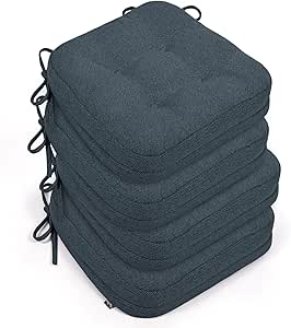 Amazon.com: TANYOO Chair Cushions for Dining Chairs Set of 4 Dual Layer Kitchen Chair Cushion ...