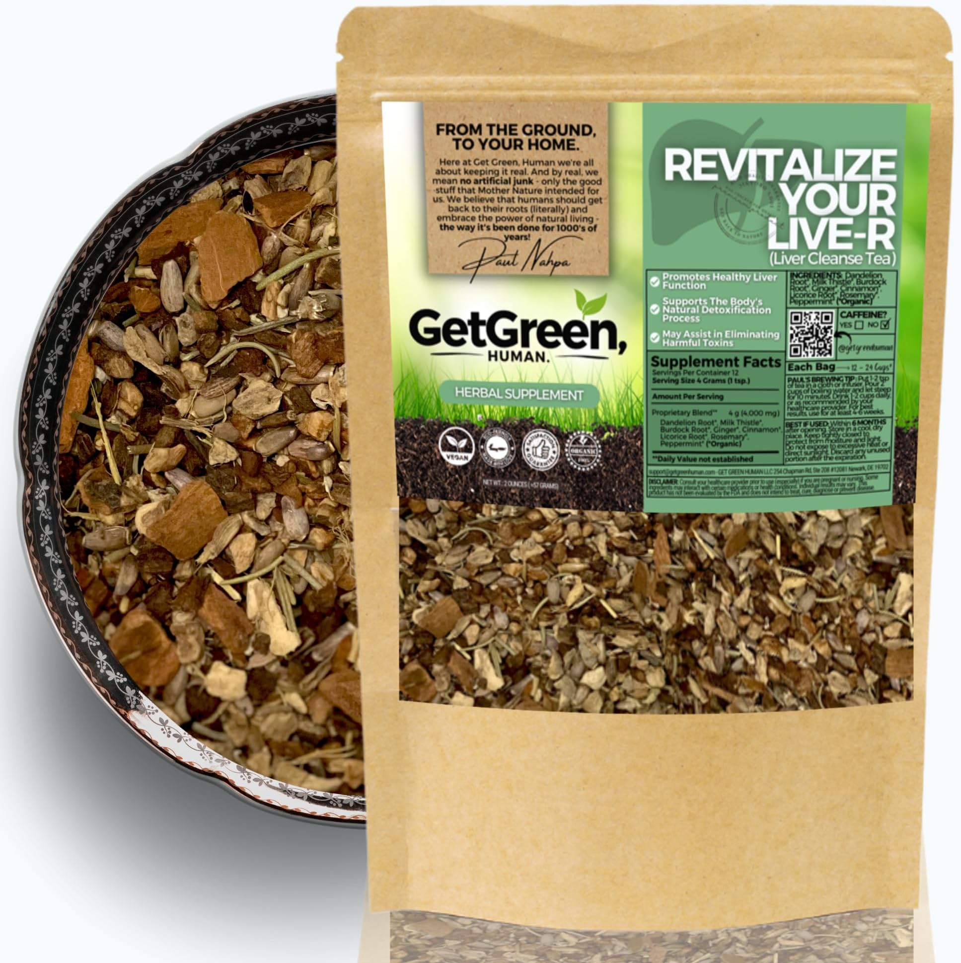 Amazon.com : Healthy Liver Cleanse Loose Leaf Tea w/ Dandelion Root ...