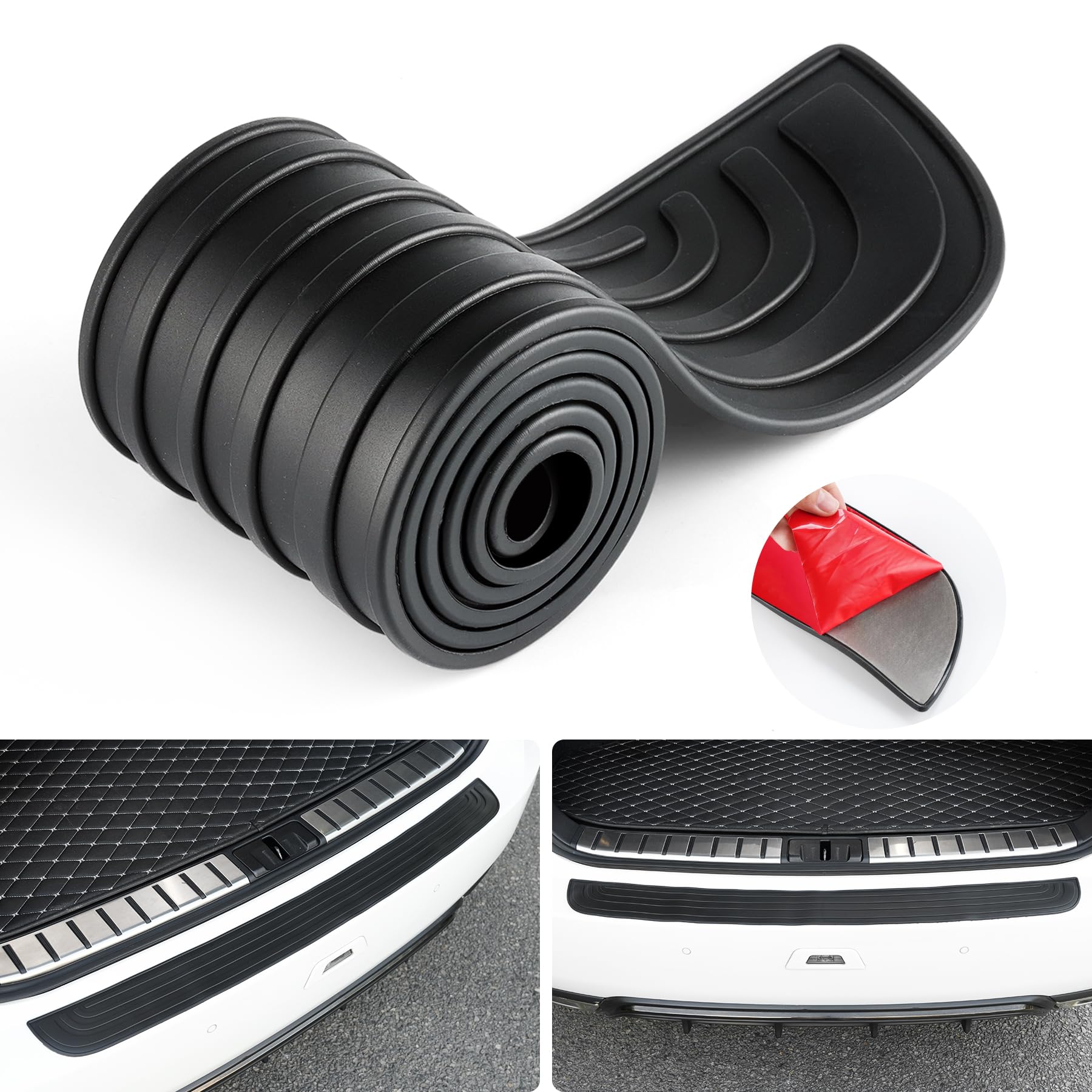 Amazon.com: GaRhomxy Rear Bumper Protector, Universal Car Rear Bumper ...