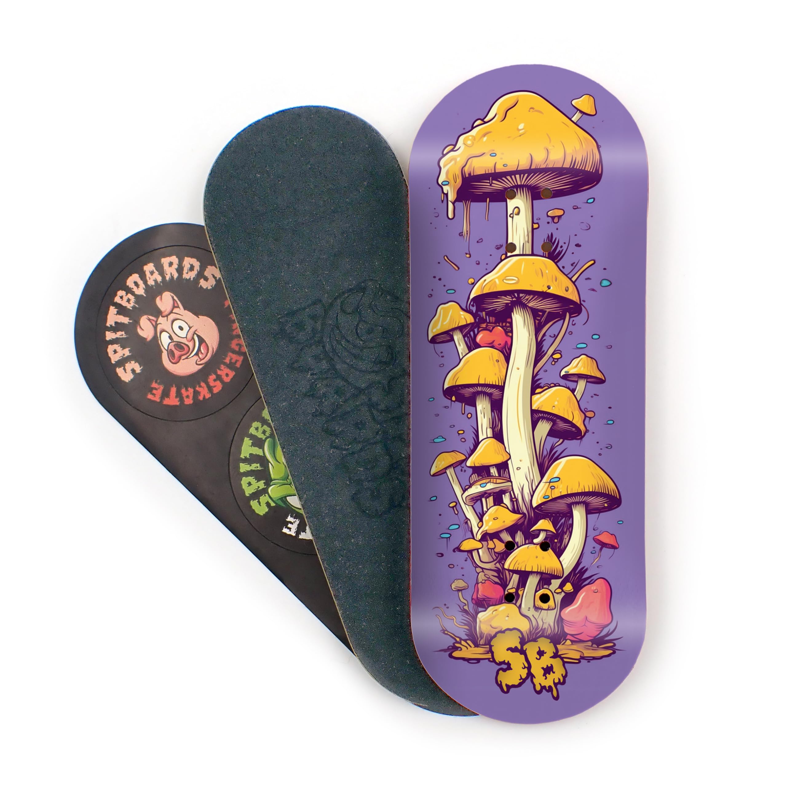 SPITBOARDS 34mm Fingerboard Deck – Real Wood (5-Layers) Classic ...