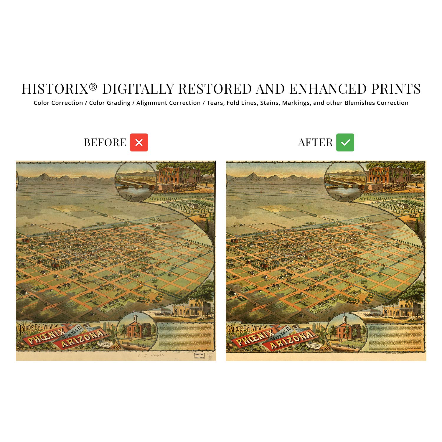 Phoenix Historical Road Map Phoenix Map Hi Res Stock Photography And