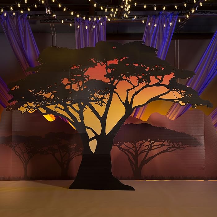 Buy 9 ft. 8 in. Wild Jungle Safari Dreams Large Tree Silhouette ...