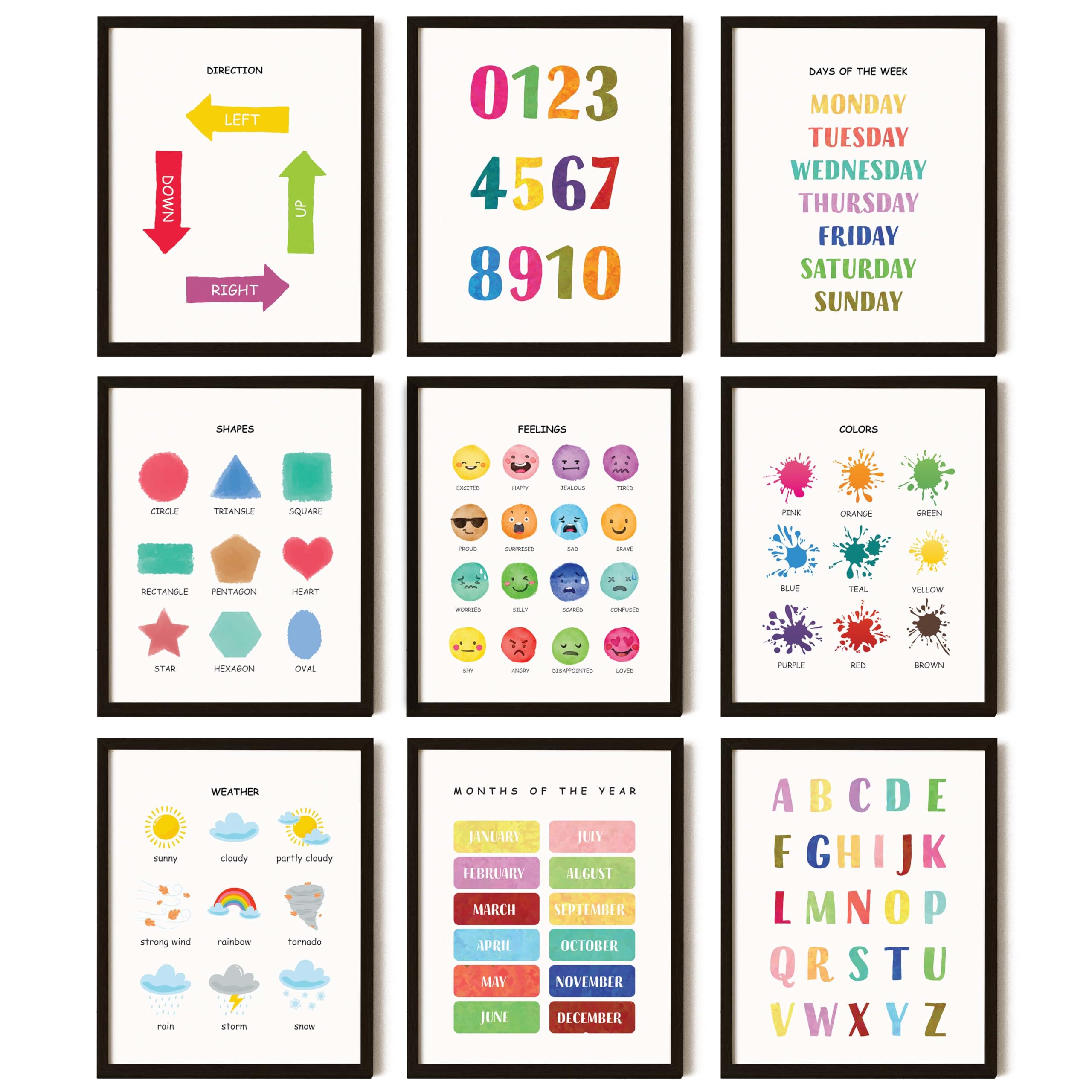 Amazon.com: 97 Decor Preschool Educational Posters For Toddlers - Pre K ...
