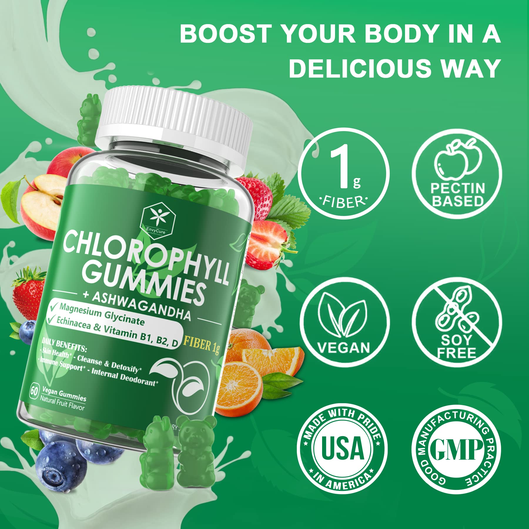 Snapklik.com : EnvyCure Chlorophyll Gummies 200mg