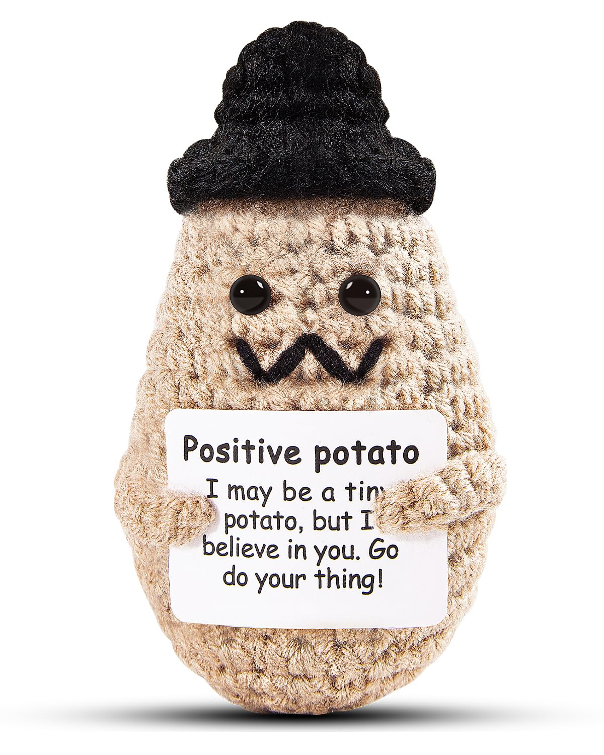 Snapklik.com : DAFURIET Mini Funny Positive Potato, 3 Inch Knitted Wool ...