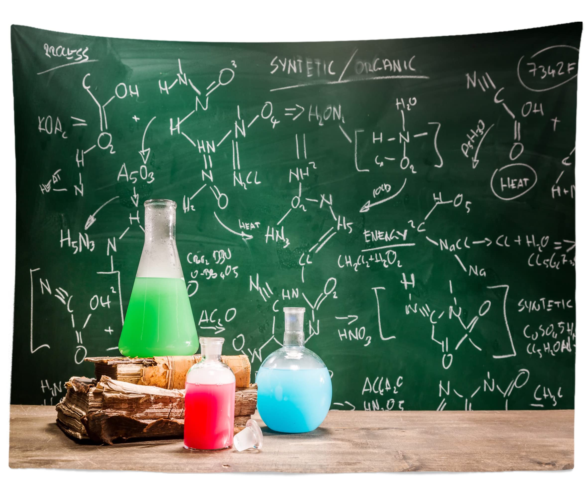 Snapklik.com : 8x6ft Fabric Chemical Lab Backdrop Mint Green Cartoon ...