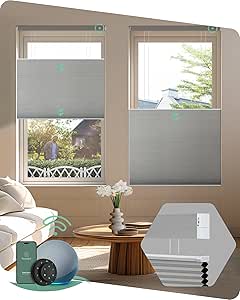 Amazon.com: Yoolax Smart Top Down Bottom Up Cellular Shades Compatible with Alexa Google ...