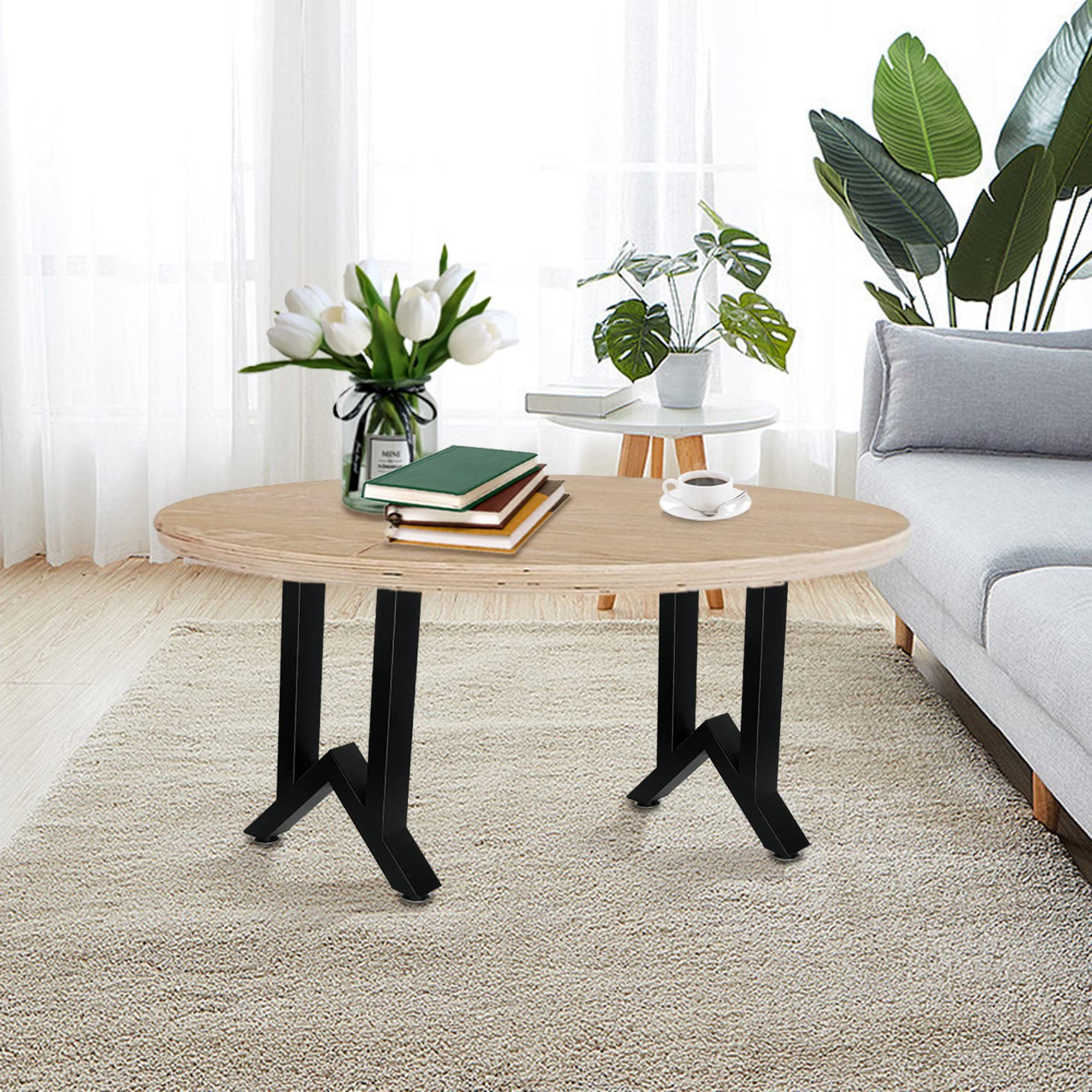 Taelakeni 2 PCS Coffee Table Legs Metal Bench Furniture Leg, 16 Inch ...