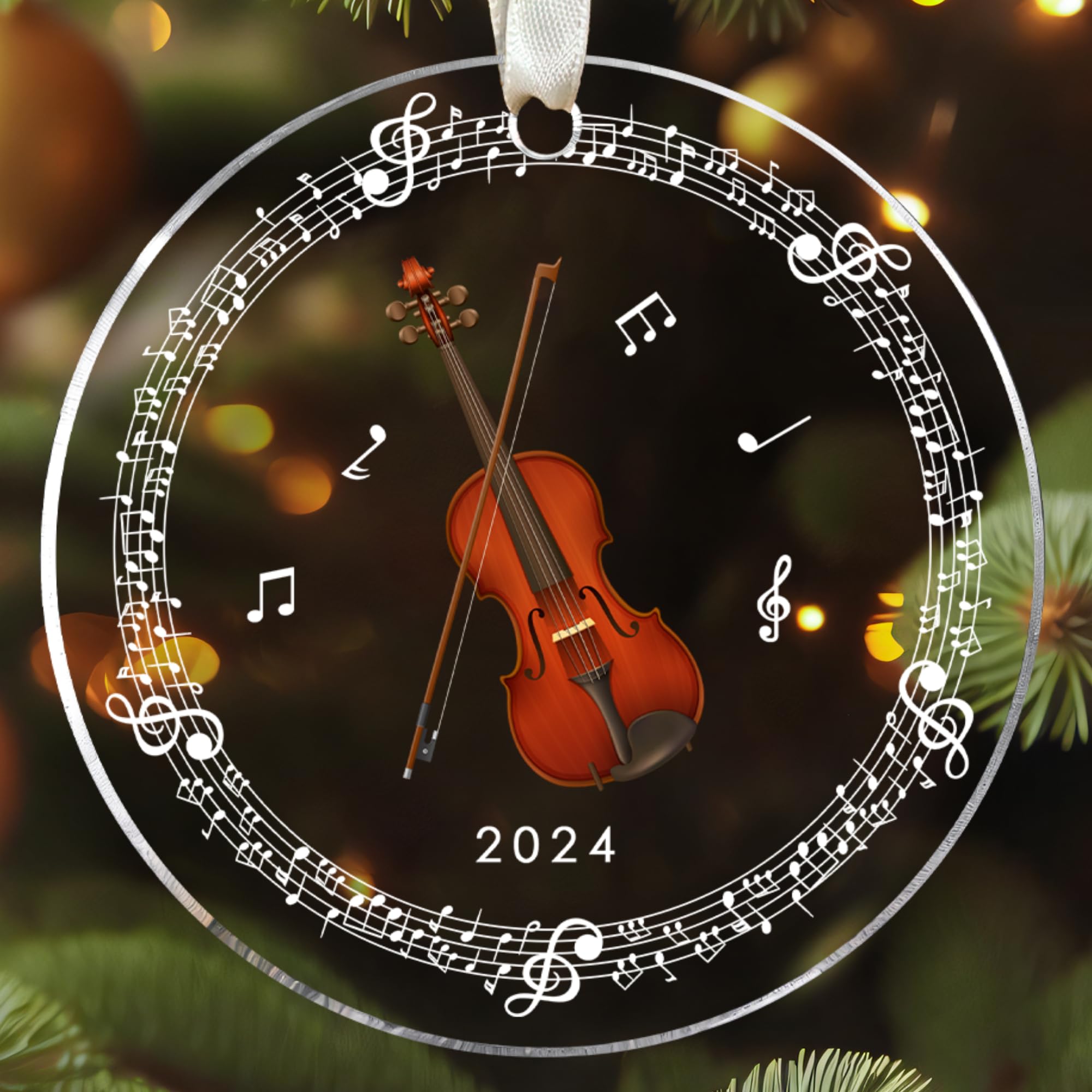 Amazon.com: Violin Ornament - Violin Ornaments 2024, Music Christmas ...