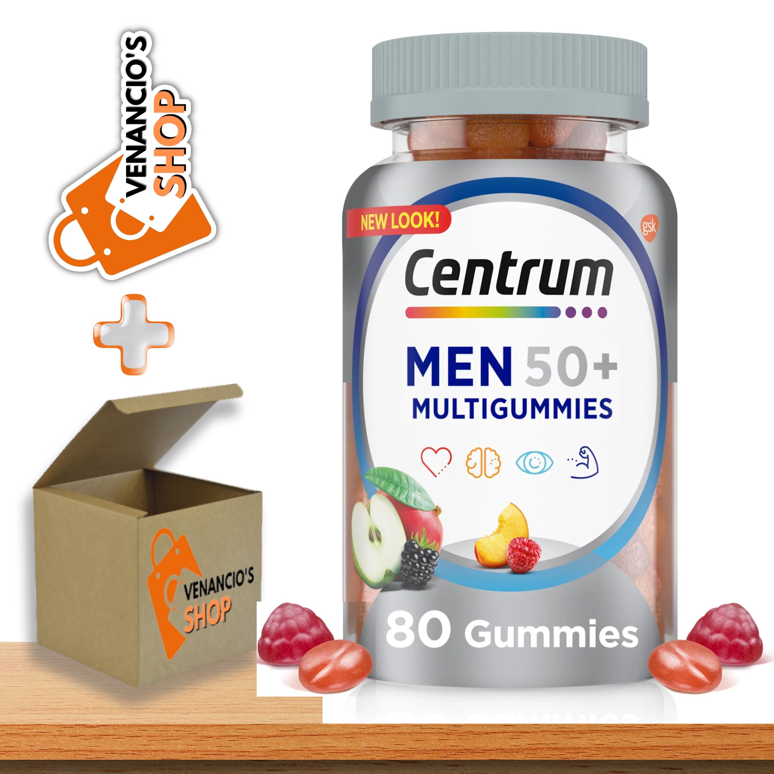 Buy Centrum Multigummies 50 Plus, Multi Supplement Gummies, Assorted ...