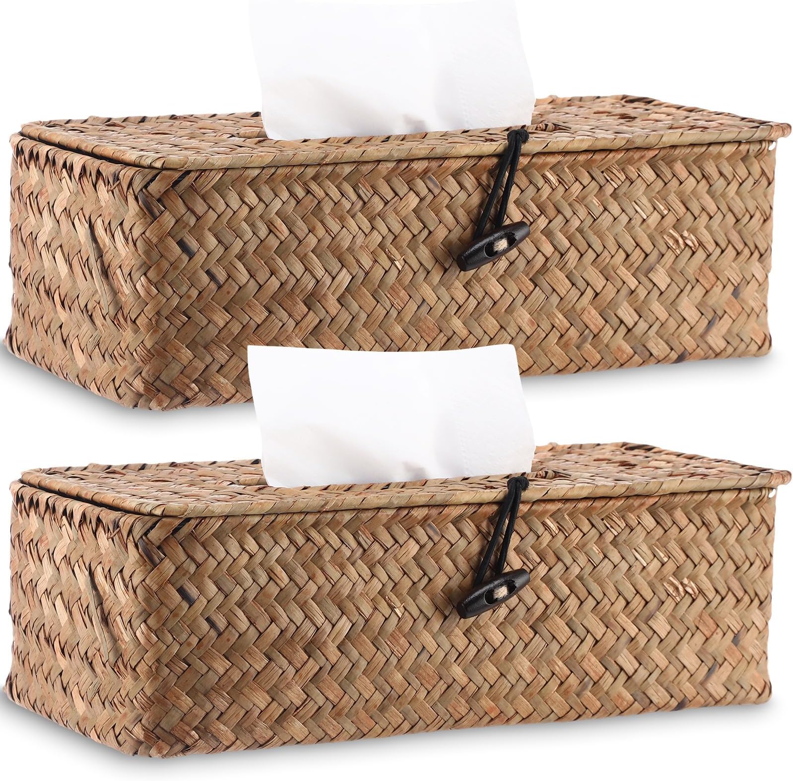 Amazon.com: Vintiquewise Natural Woven Seagrass Wicker Rectangular ...