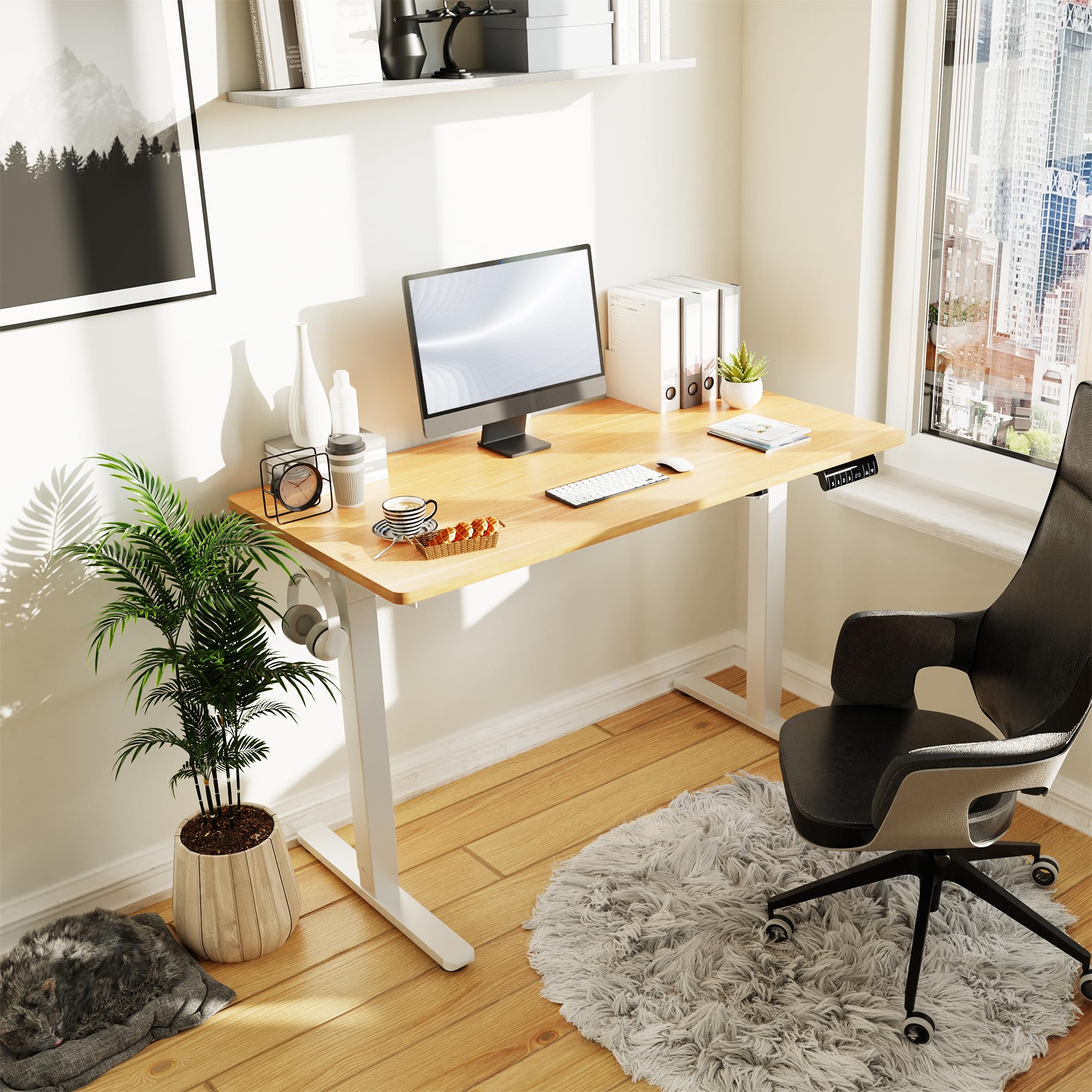 Snapklik.com : Shintenchi Electric Height Adjustable Standing Desk ...