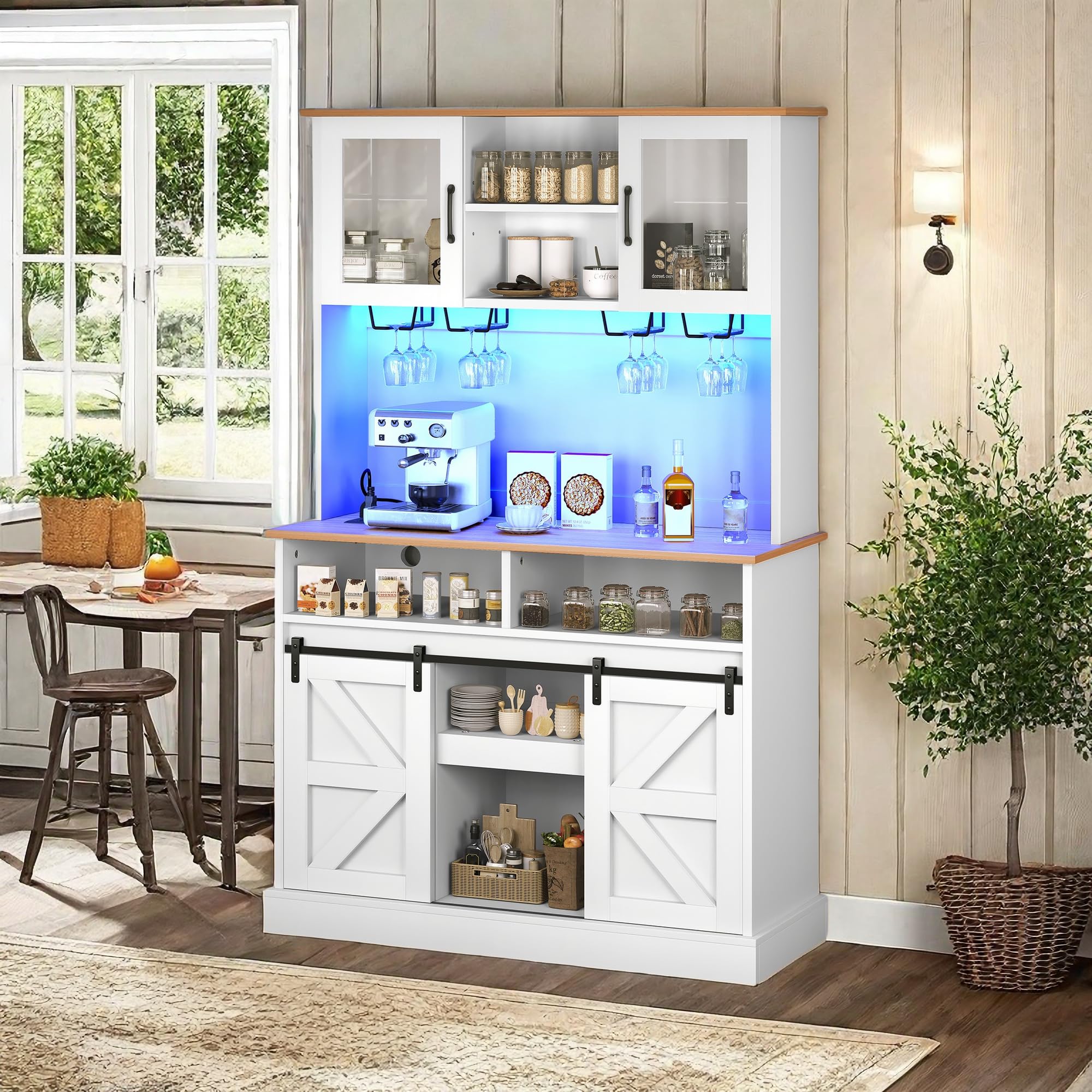 Amazon.com - YITAHOME Tall Buffet Cabinet with Storage, 70" H Coffee ...