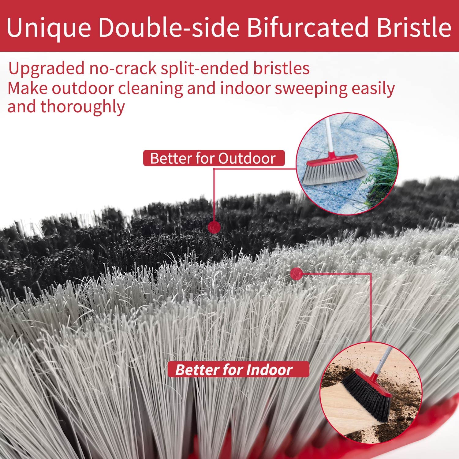 Snapklik.com : Heavy-Duty Broom Upgraded Double-Side Bristles Wide ...