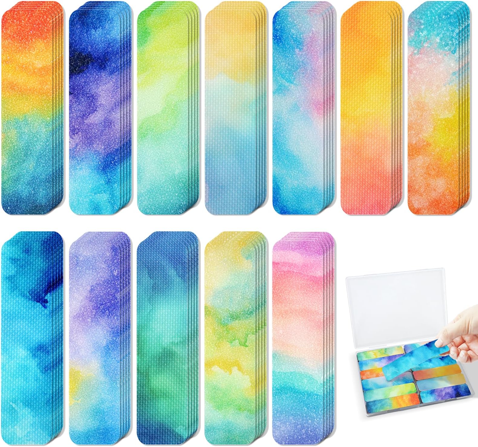 Amazon.com : 72 Pieces Anxiety Sensory Stickers with Storage Box ...