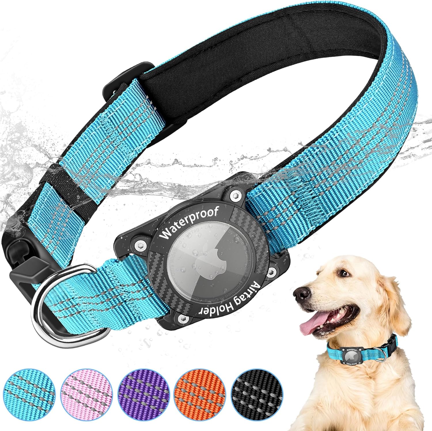Amazon.com : AirTag Dog Collar, IPX8 Waterproof Air Tag Dog Collar ...