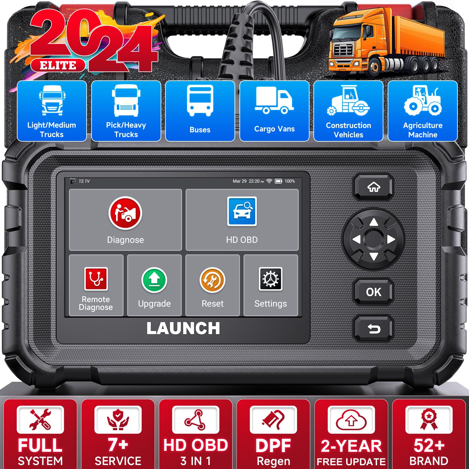 Snapklik.com : Launch CRP129 HD Heavy Duty Truck Scanner, DPF Regen ...