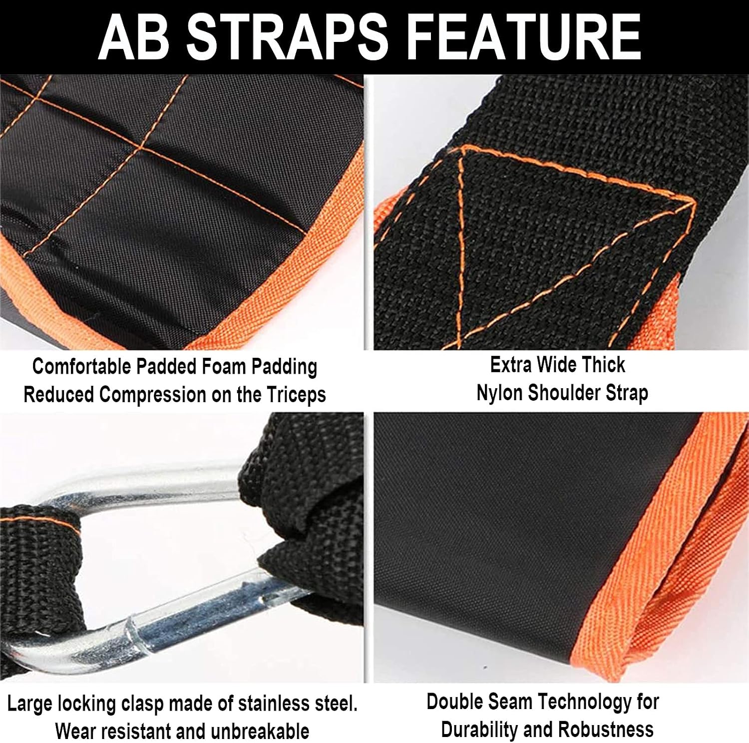 Ab Straps Pull Up Bar Heavy Duty Arm Padding Premium Fitness Hanging ...