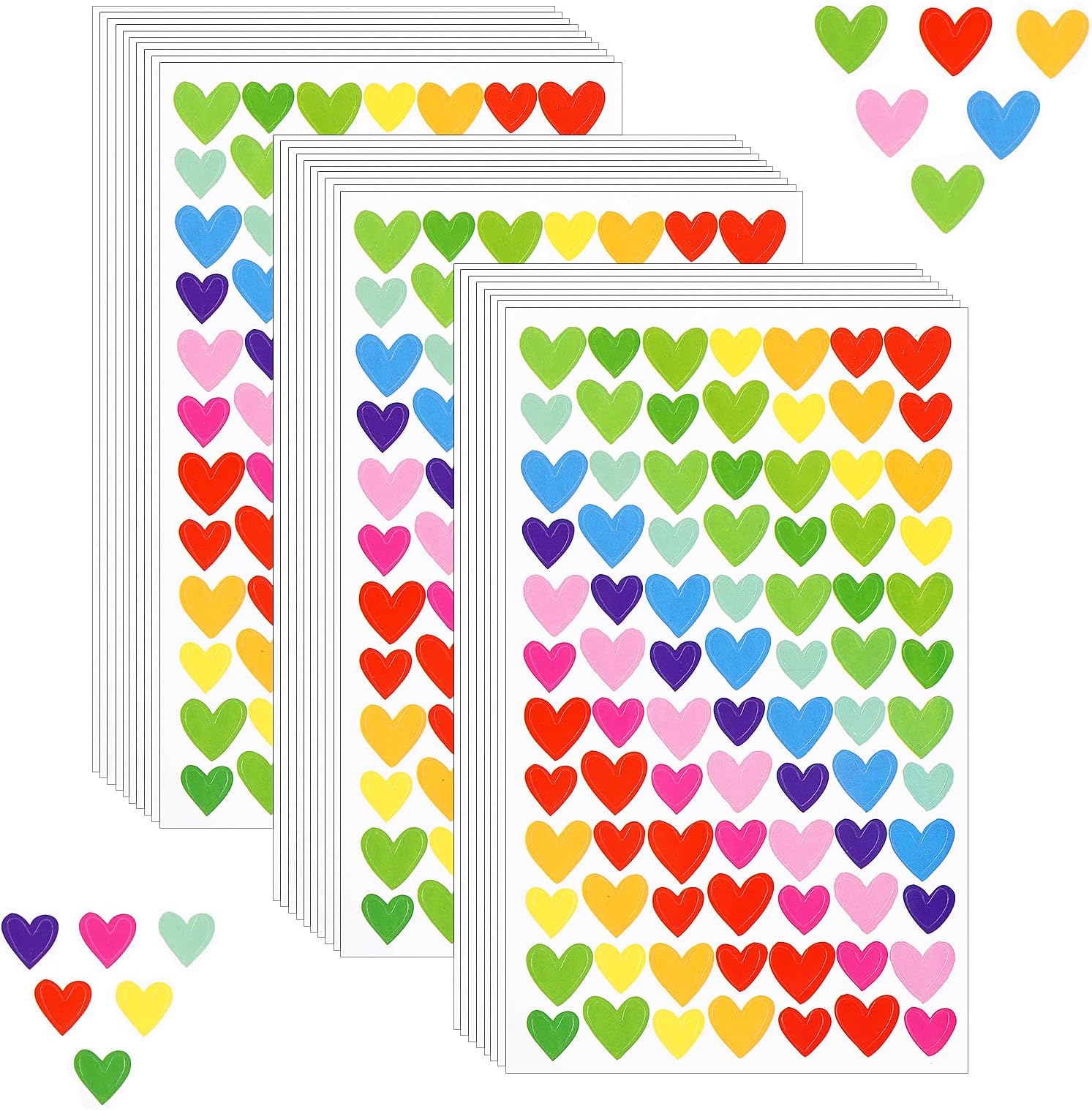 Prasacco 1920 Stück /20 Blätter Stern Aufkleber, Bunte Laser ...