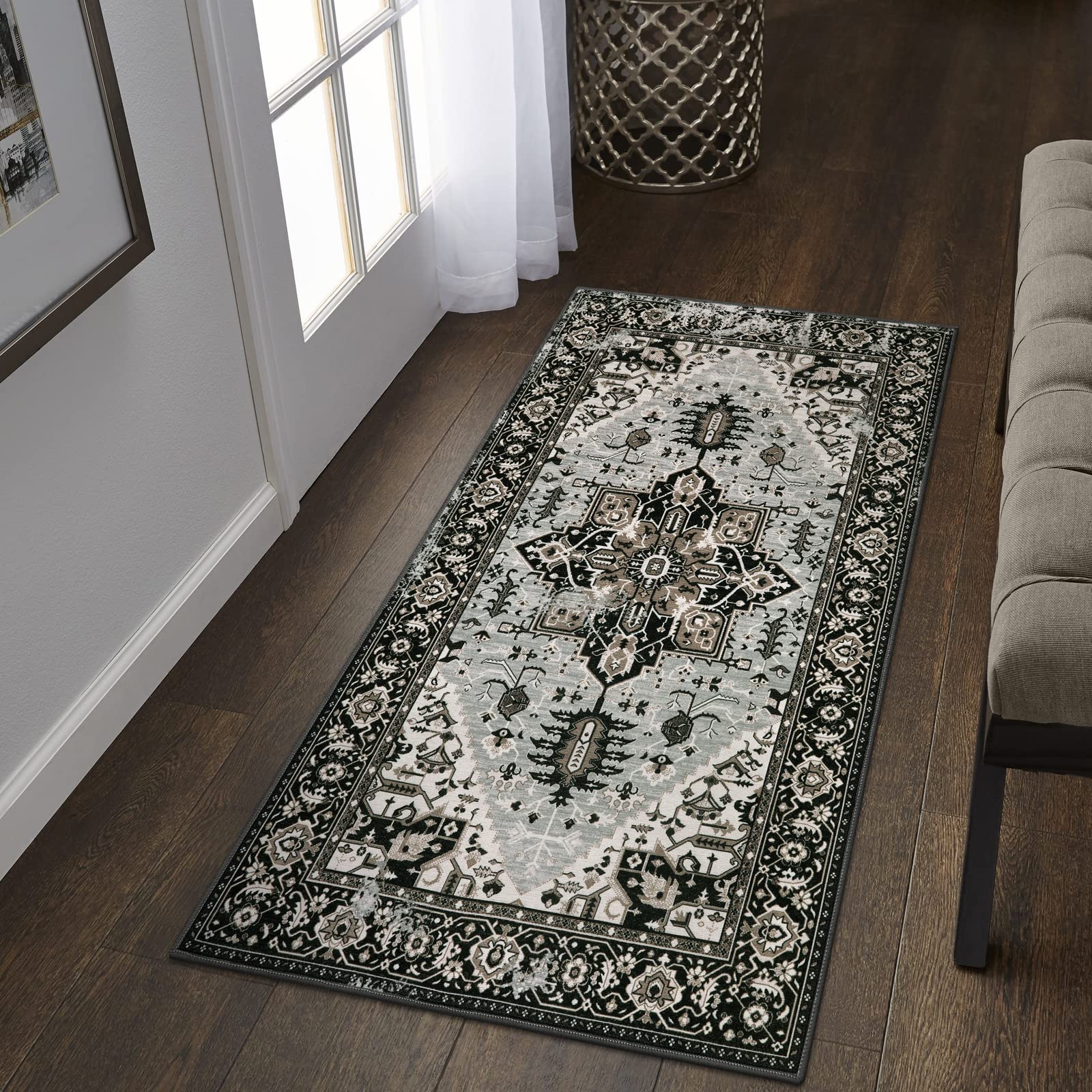 Lahome Boho Hallway Rug - 2x4 Washable Small Laundry Room Rug Bedroom ...