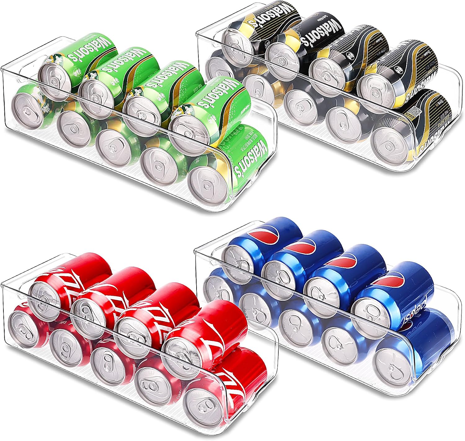 Amazon.com: Moretoes 4 Pack Soda Can Organizer, Refrigerator Organizer ...