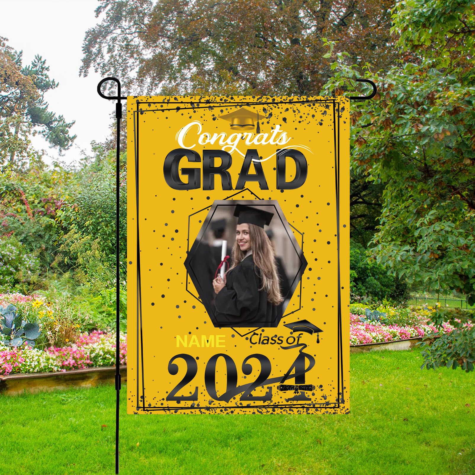 Snapklik.com : Dicodes Personalized Graduation Garden Flag 2024 ...