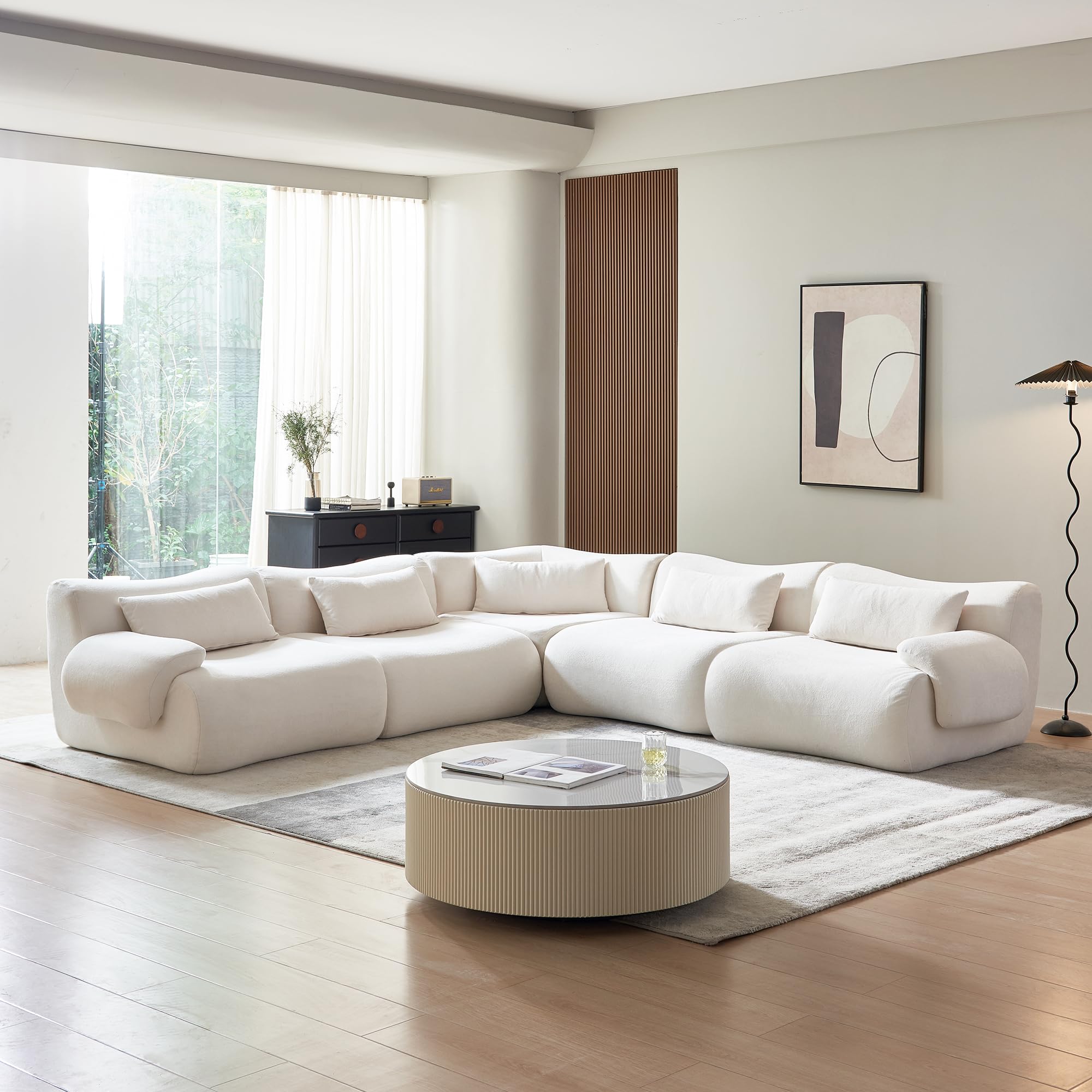 Amazon.com: VnndeNest 112''×112'' Modular Sectional Couch, Luxury L ...