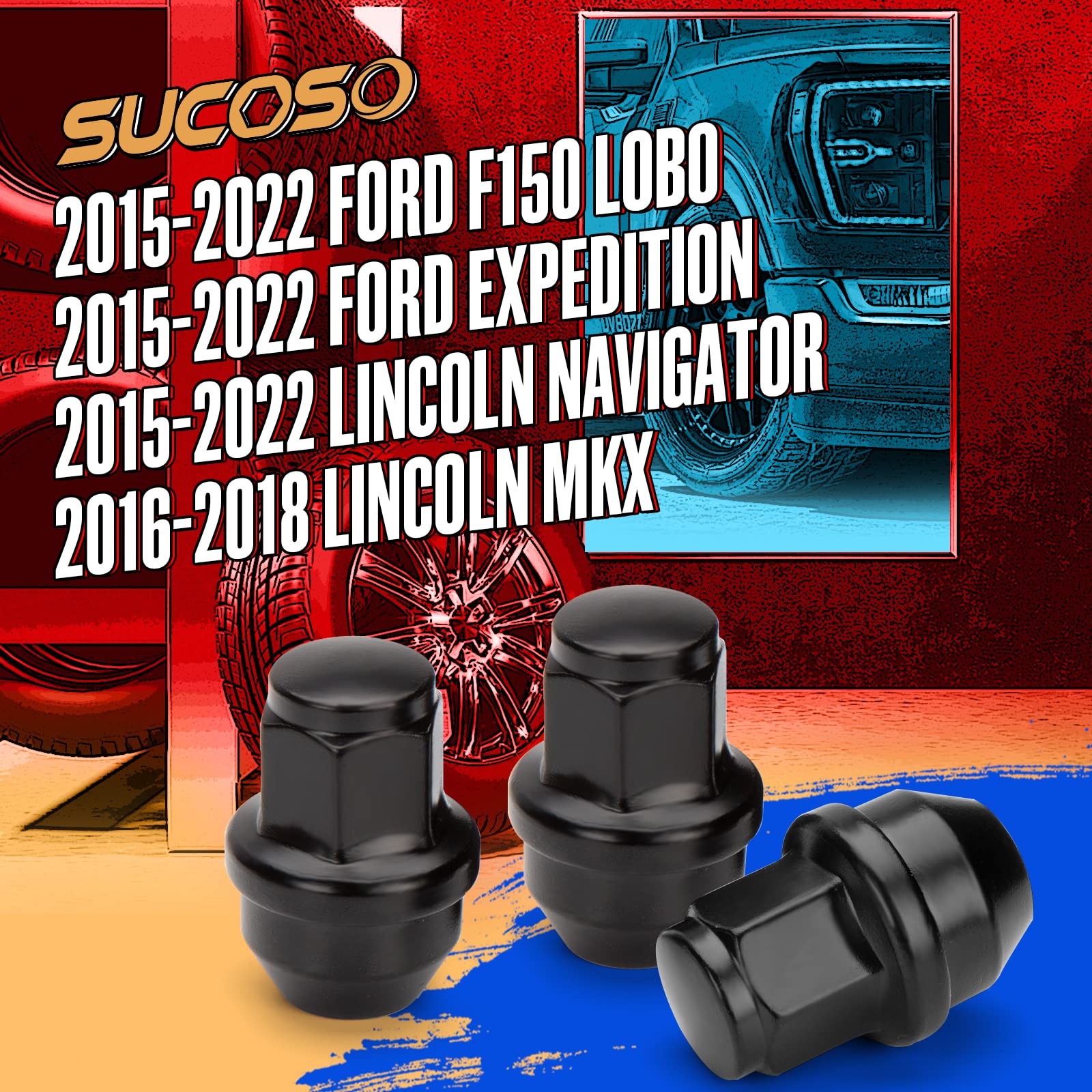 24PCS M14x1.5 Lug Nuts OEM Factory Style One-Piece Large Acorn Seat for ...