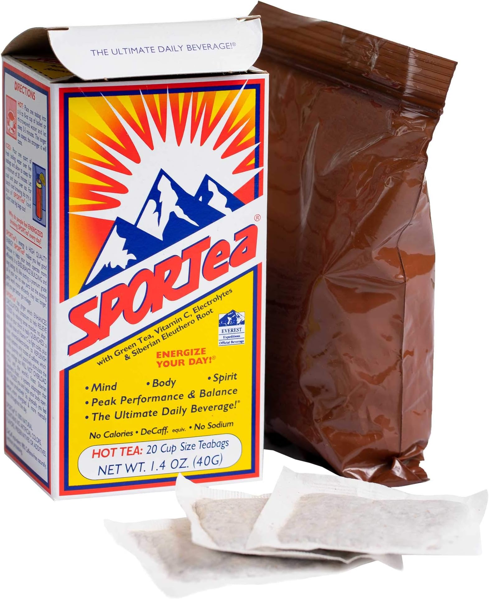 Amazon.com : SPORTea Hot | Natural Decaf Energy Drink w/Yerba Mate ...