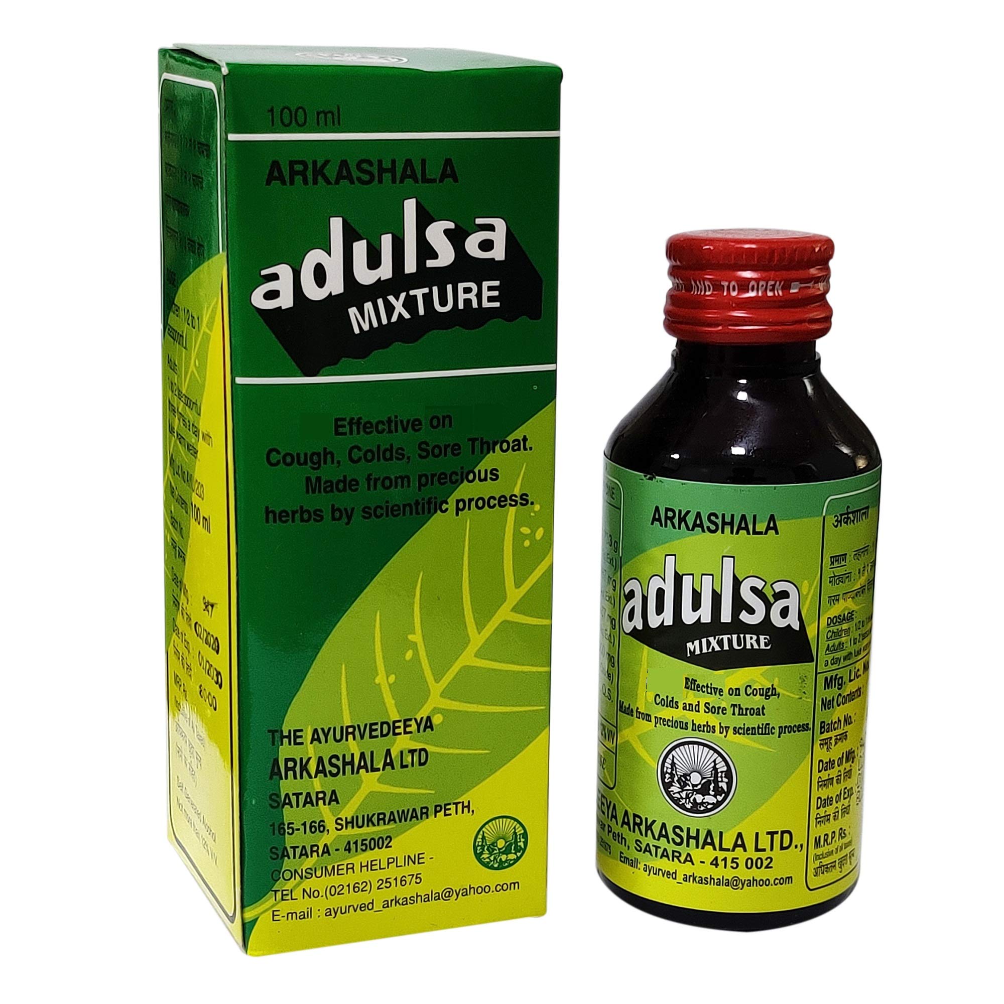 Buy Ayucine Forever Arkashala Adulsa Mixture for - (450ml x Pack of 1 ...