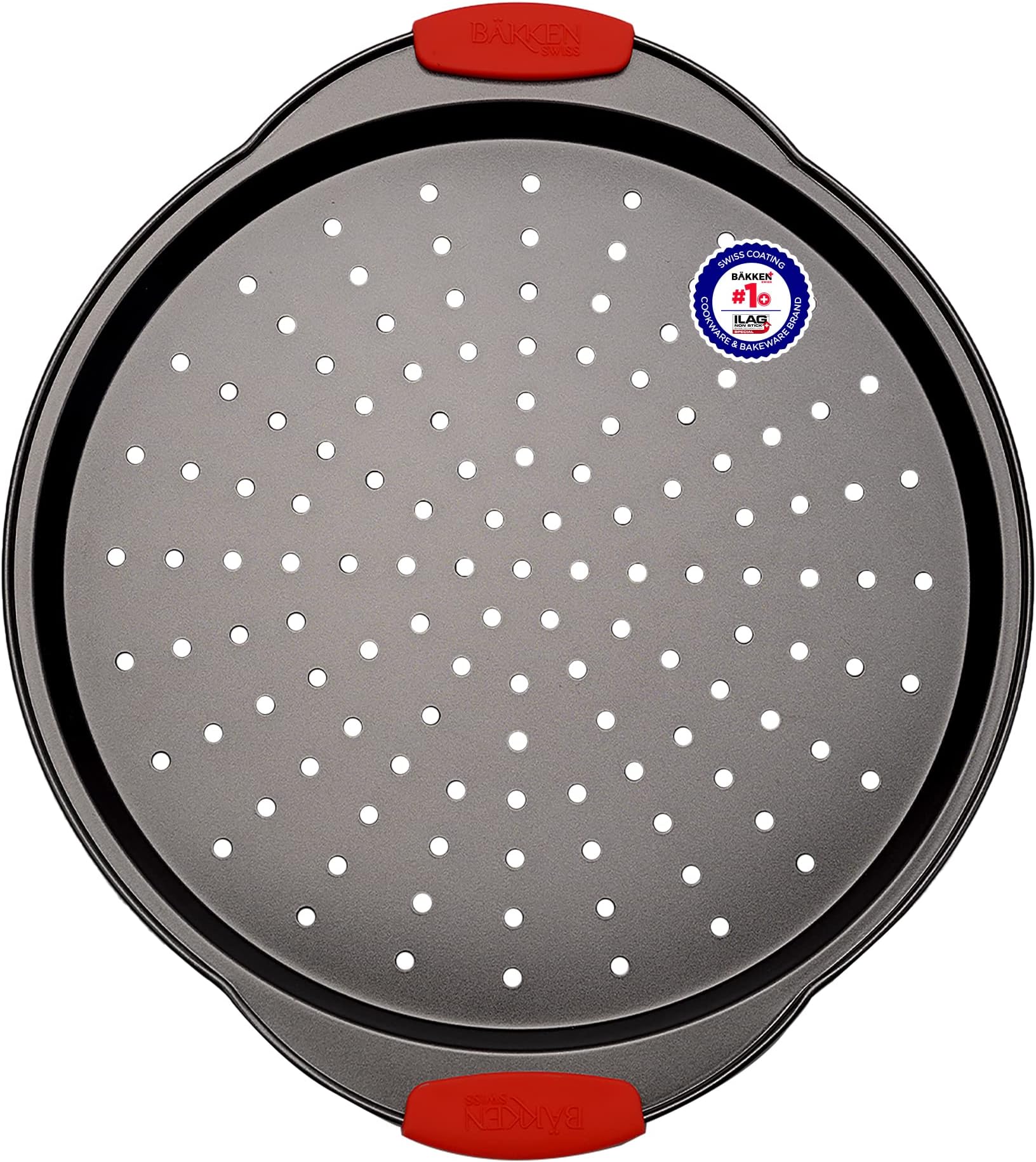 Amazon.com: casaWare 2pc Ultimate Pizza Pan Set, (1) Ceramic Coated ...