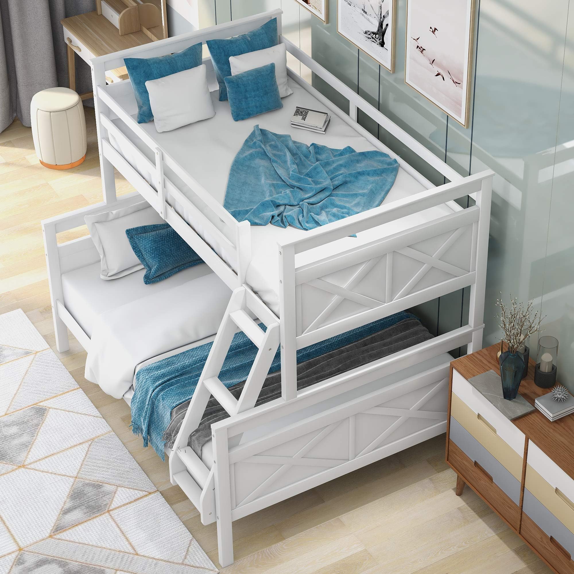 Amazon.com: Angel Line Hudson Bunk, Twin/Full, White : Home & Kitchen